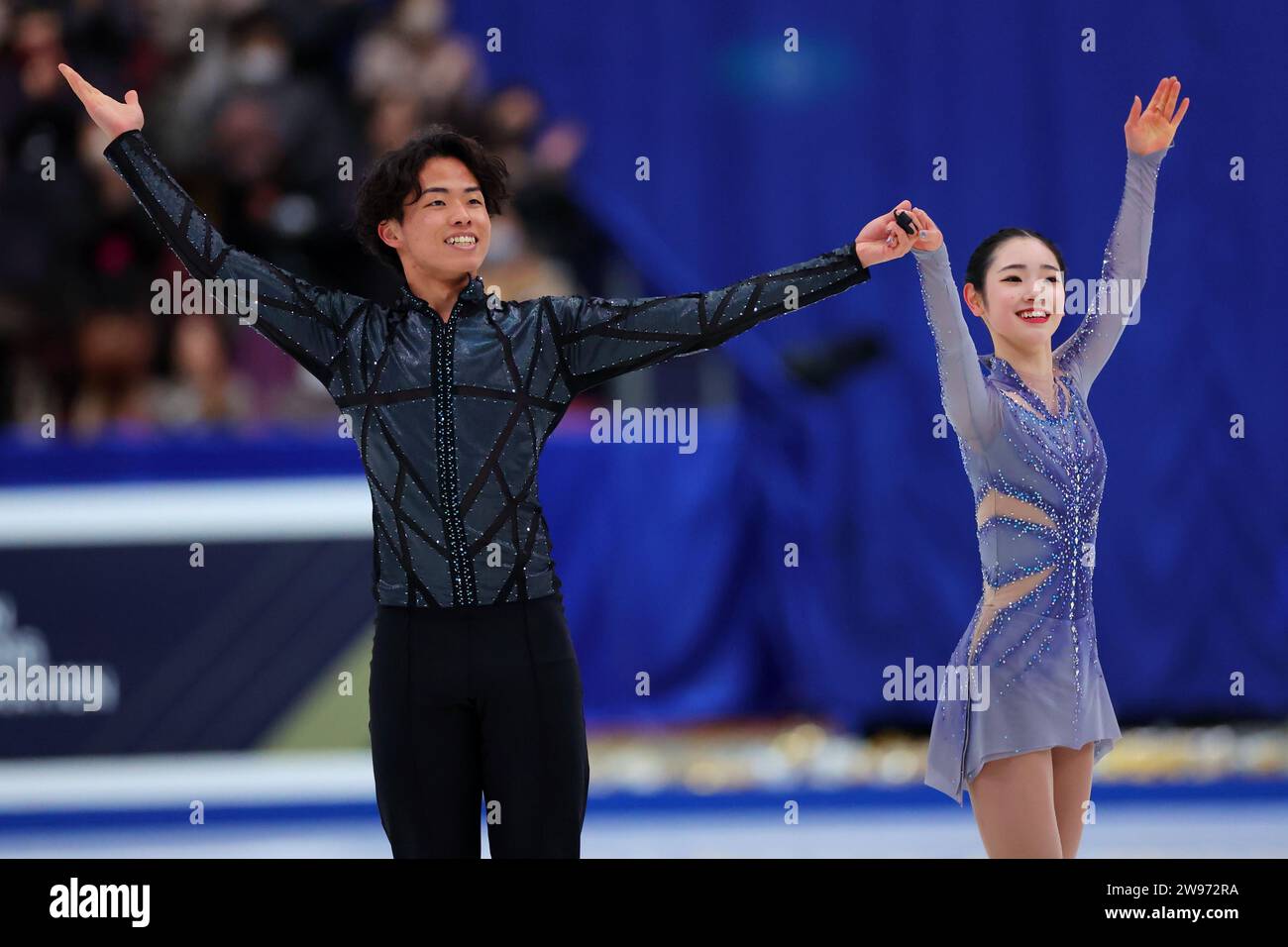 Nagano, Japan. 23rd Dec, 2023. Yuna Nagaoka & Sumitada Moriguchi Figure Skating : Japan Figure ...