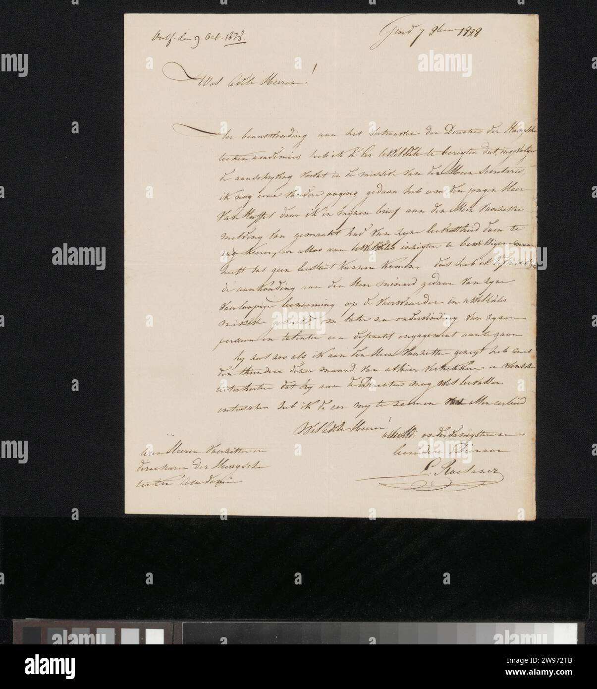 Letter to the chairman and the director of the drawing academy in The ...