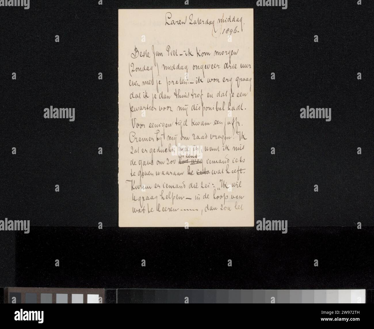 Letter to Jan Veth, Antoon Derkinderen, 1874 - 1925 letter Letter dated ...