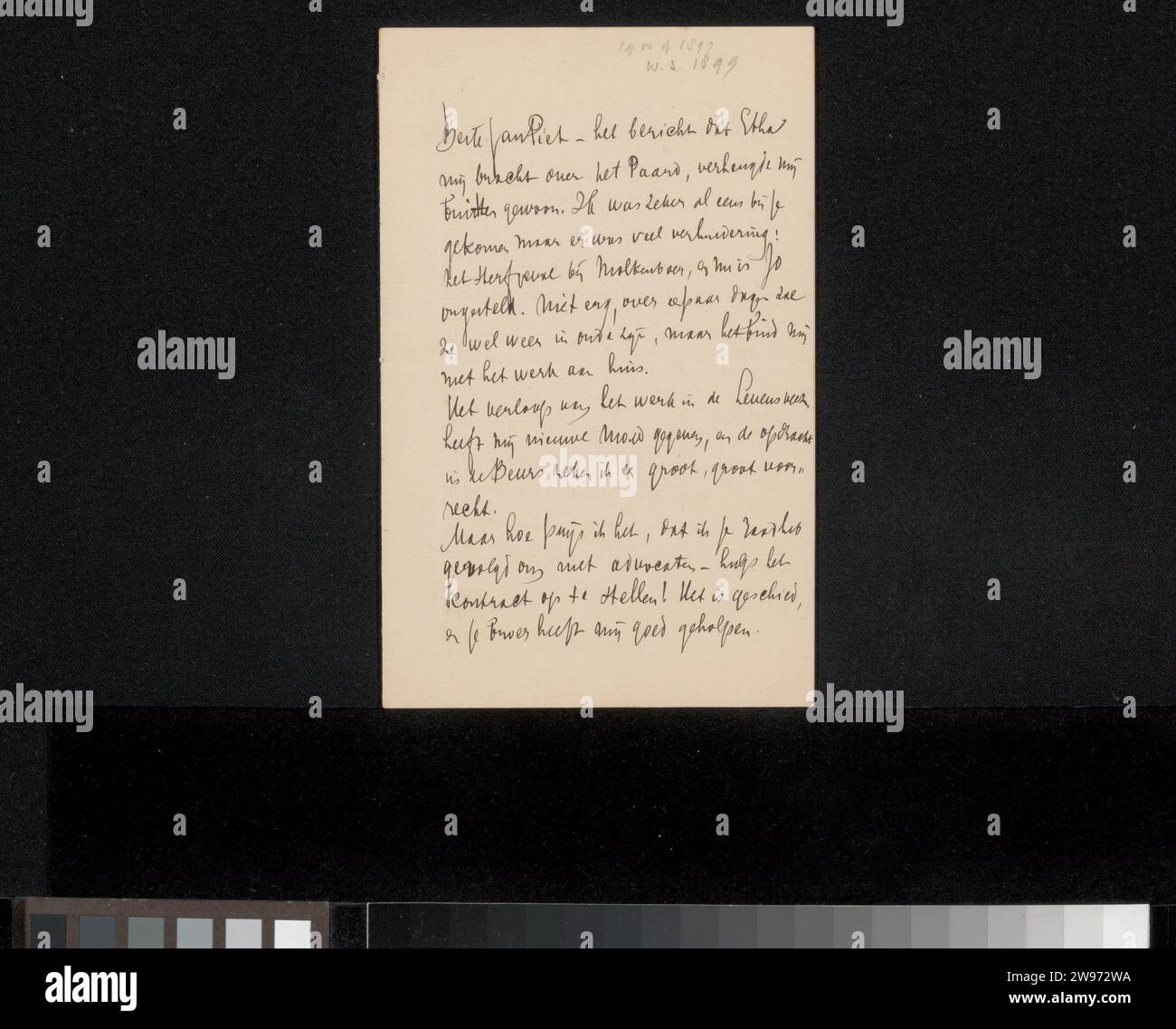 Letter to Jan Veth, Antoon Derkinderen, 1874 - 1925 letter Letter dated ...