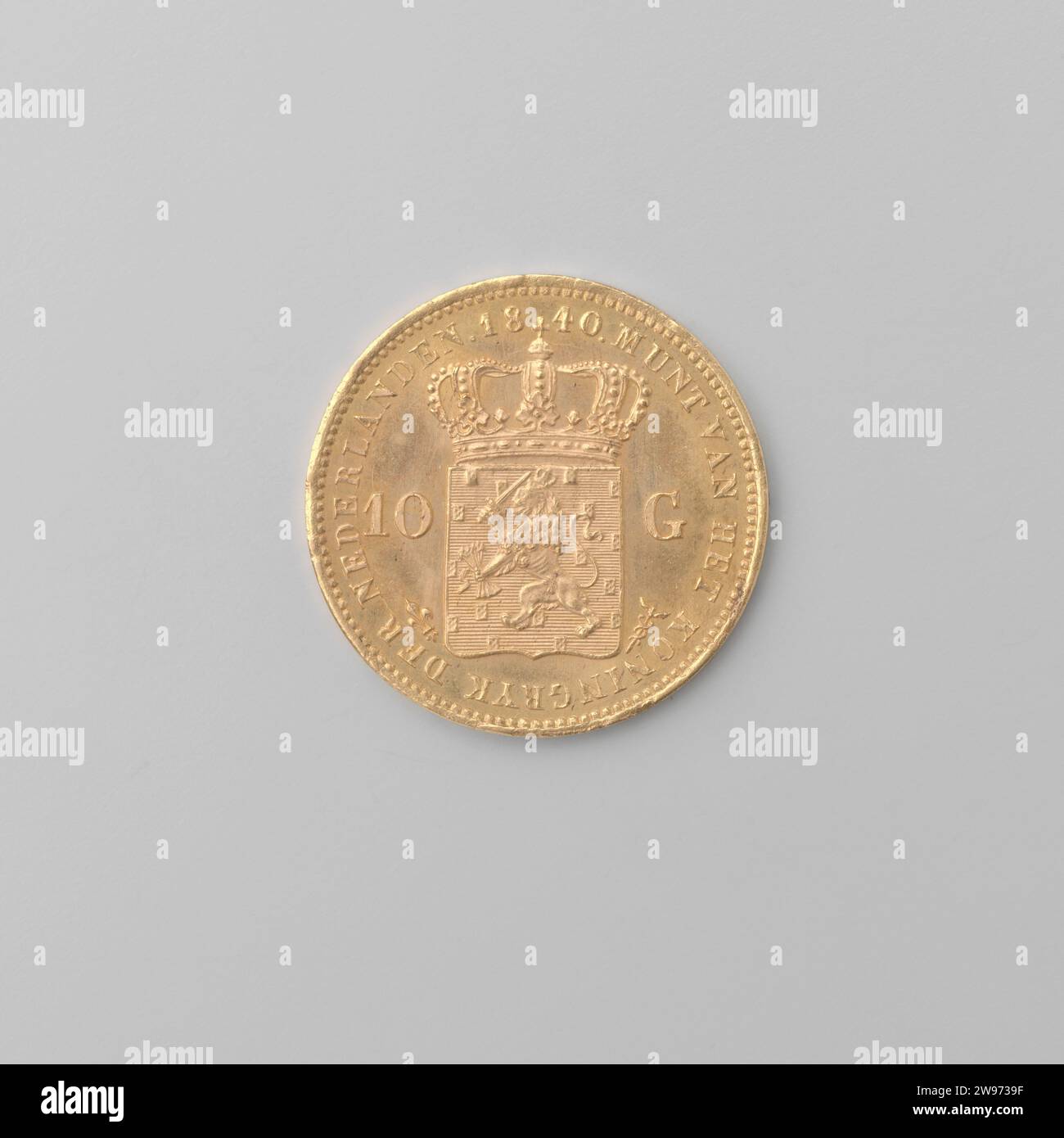 Dutch 10 guilders, 1840, Willem I (King of the Netherlands), 1840 coin ...