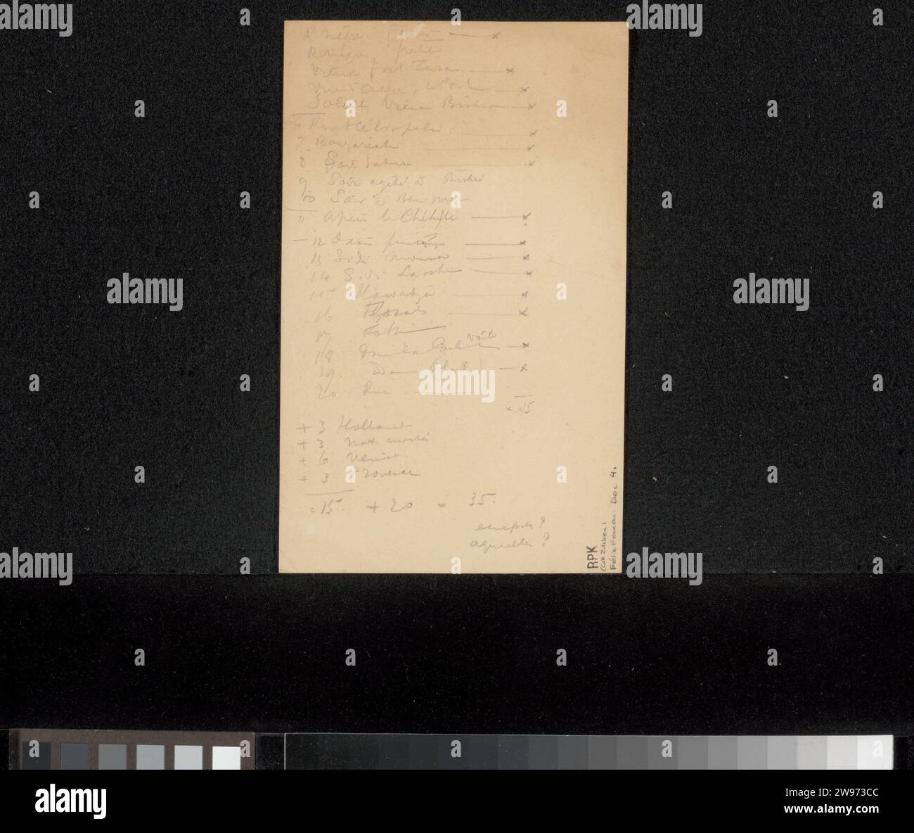 Drawing from Philip Zilcken Archive, 1867 - 1930 drawing Verso drawing ...