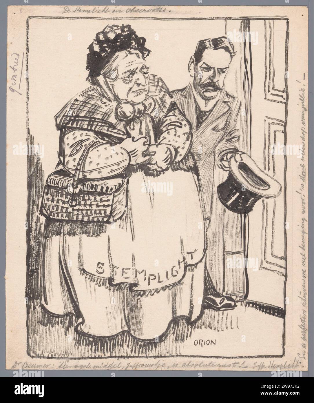 Beumer and the voting obligation, Patricq Kroon, 1915 - 1935 drawing E ...