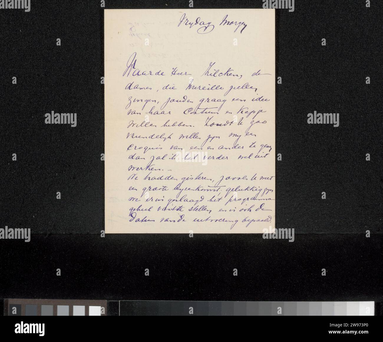 Letter to Philip Zilcken, Carla van Geuns, in Or Before 1915 letter The ...