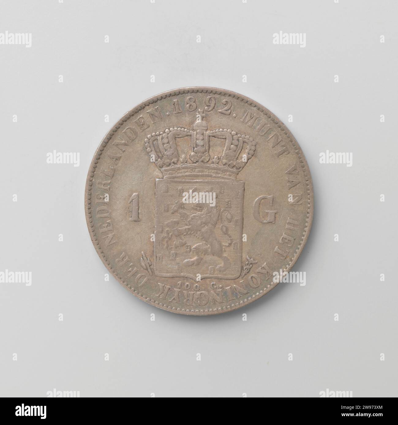 Dutch Gulden, 1892, Wilhelmina (Queen of the Netherlands), 1892 coin ...