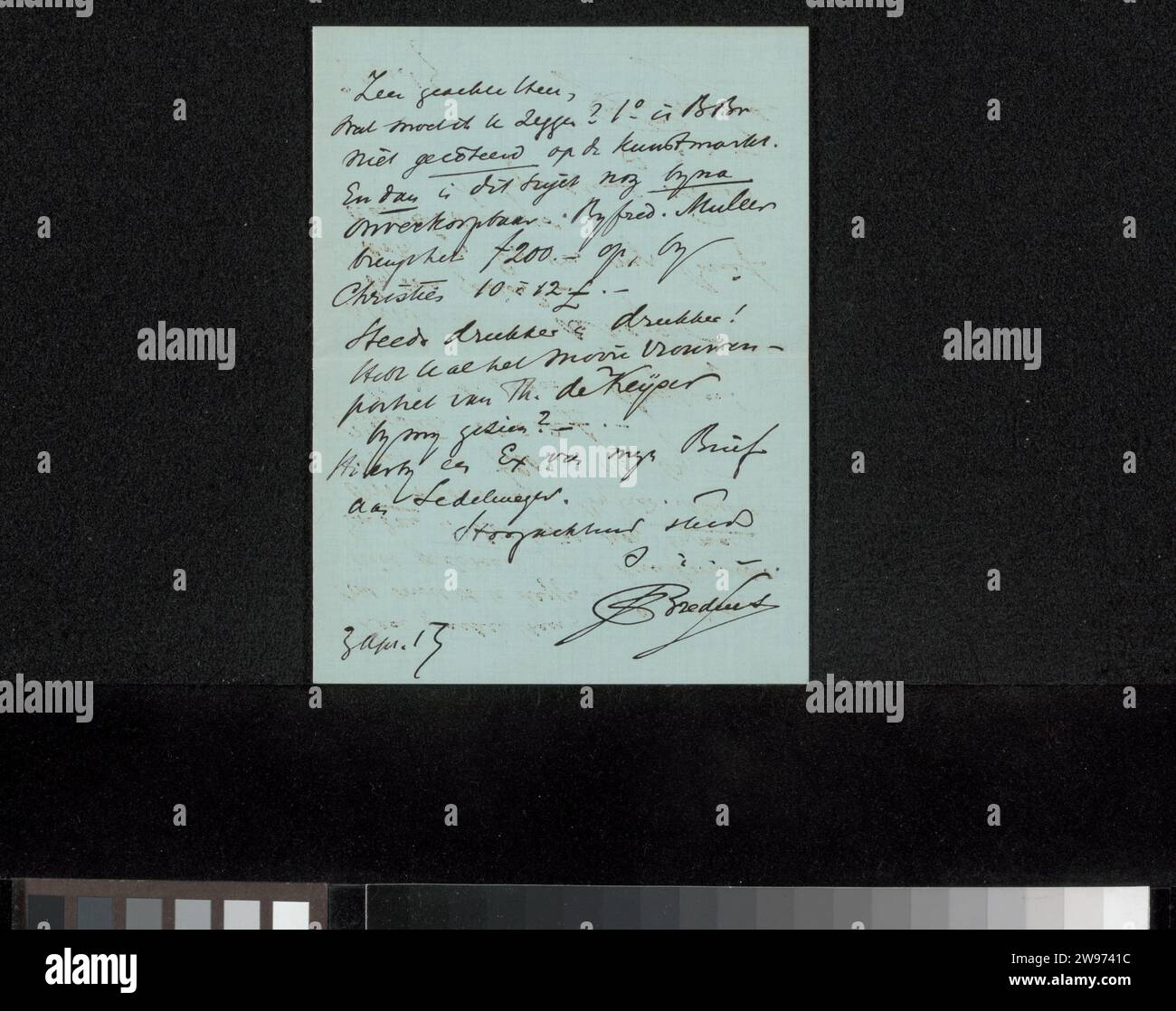 Letter to Philip Zilcken, 1913 letter The Hague paper. ink writing ...