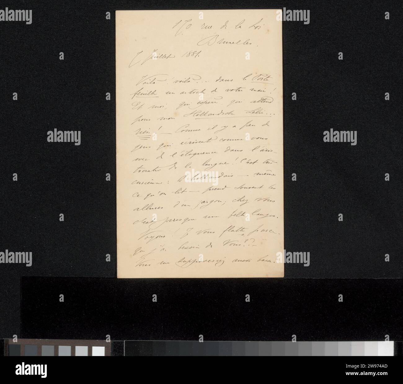Letter to Philip Zilcken, Catharina Alberdingk Thijm, 1887 letter ...