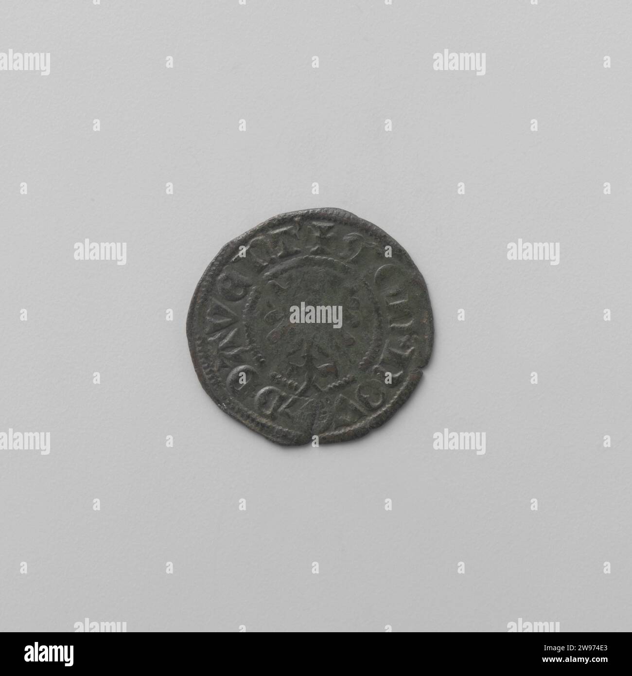 Plak van Deventer, 1523 ,, 1523 coin Silver coin. Front: ankle -headed ...