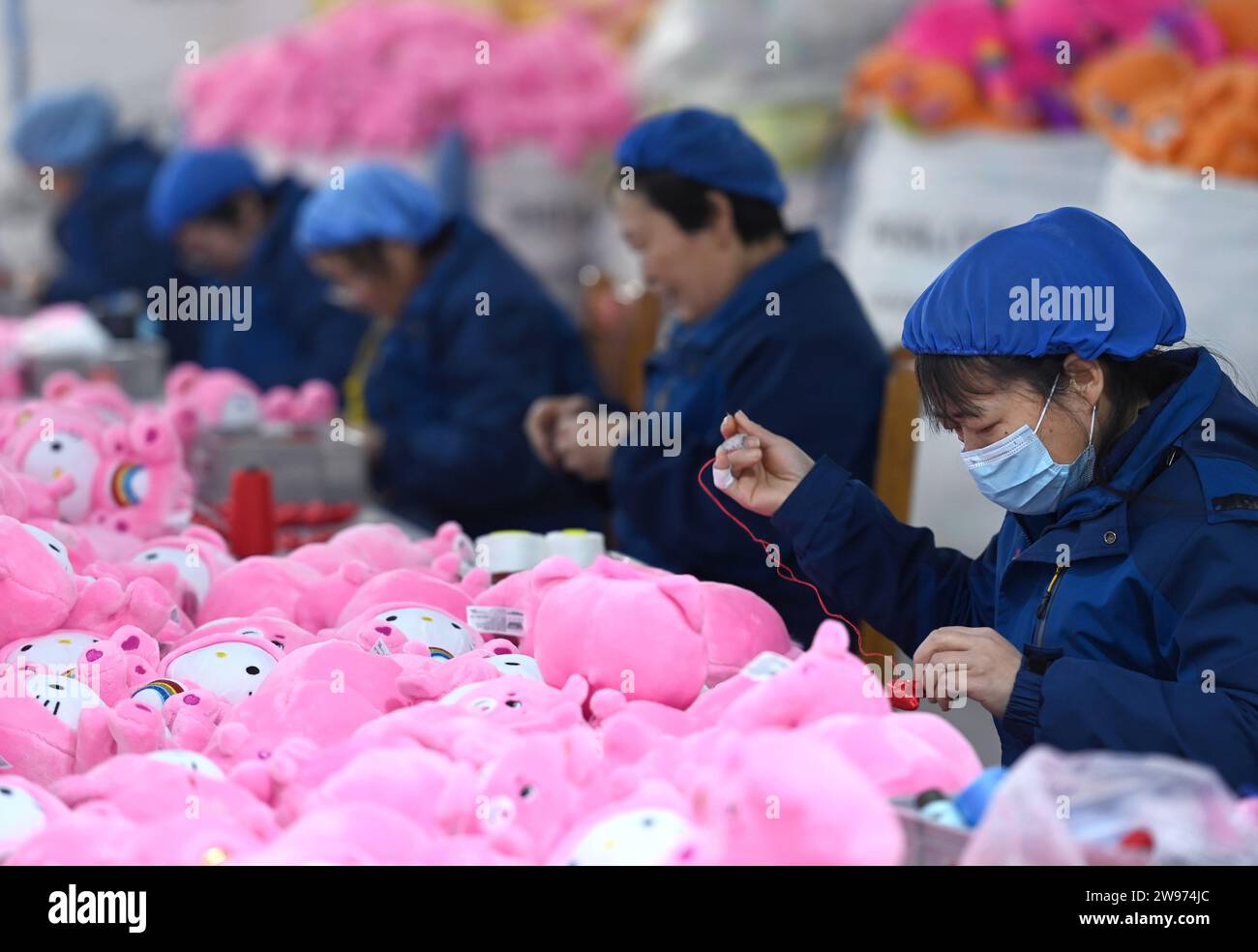 Ankang, China's Shaanxi Province. 21st Dec, 2023. Staff members of ...