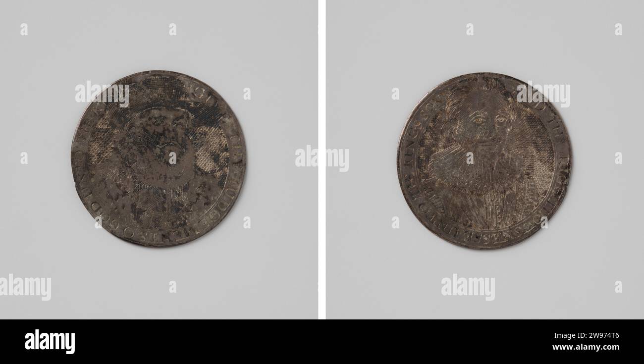 Jacobus I and Prince Karel, Simon van de Passe, 1616 - 1622 live Silver ...