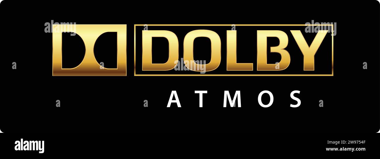Dolby Atoms Golden Logo vector | Dolby Atoms sign Golden | Sound system ...