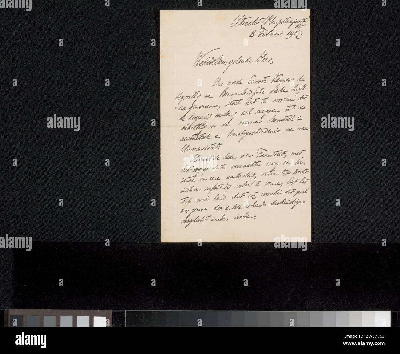 Letter to Jan Veth, Samuel Muller (1848-1922), 1907 letter Utrecht ...