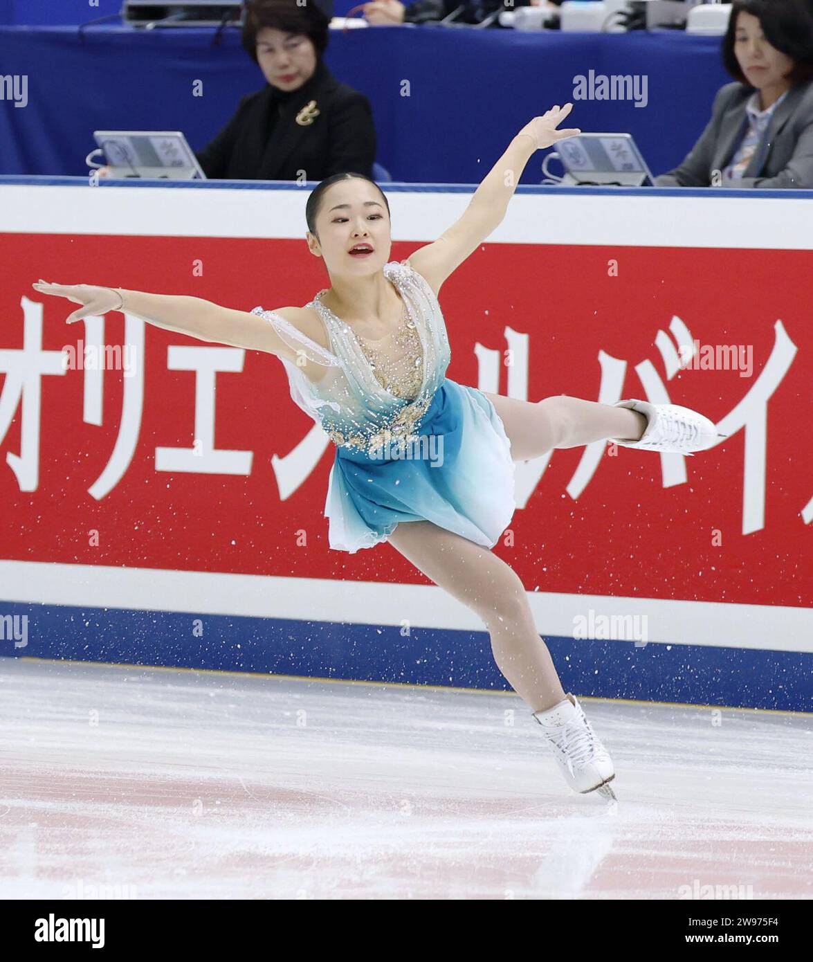 Mao Shimada performs in the women's free program at the Japan national ...