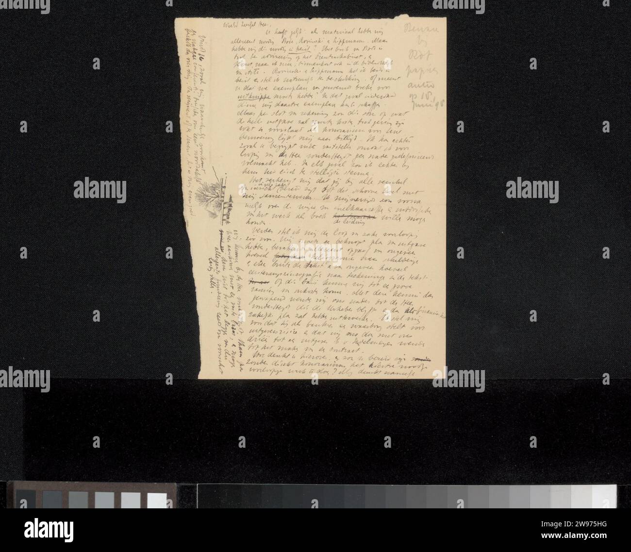 Letter to Cornelis Hofstede de Groot, Jan Veth, in or after 1898 letter ...