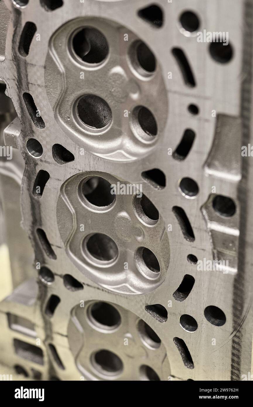 Aluminum cylinder heads of auto engine ready for assembling Stock Photo ...