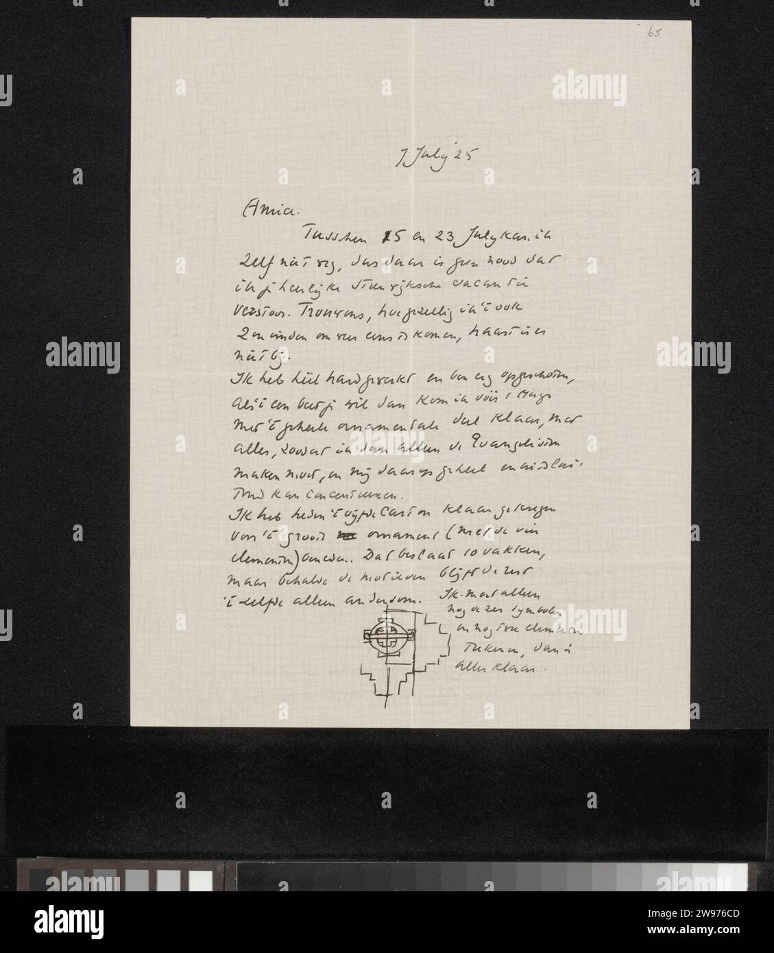 Letter to Willem Bogtman, Richard Nicolaüs Roland Holst, 1925 letter ...