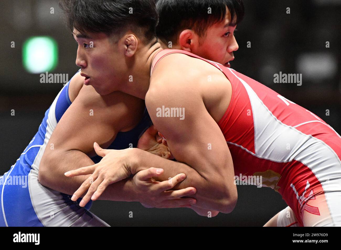 Yoyogi 2nd Gymnasium, Tokyo, Japan. 23rd Dec, 2023. (L-R) Isami Horikita, Taishi Tomoyose ...