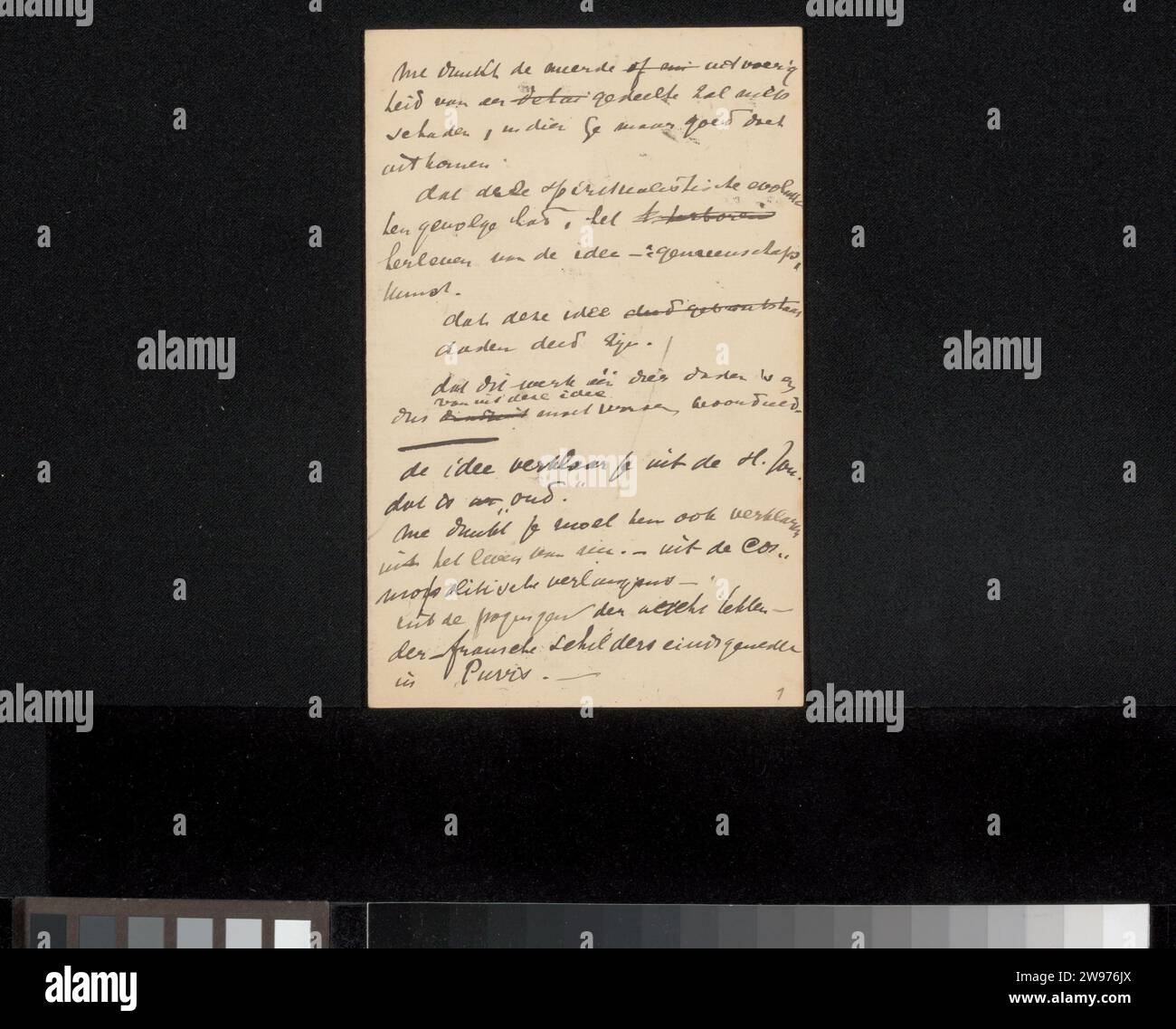 Letter fragments and notes from Jan Veth archive, Antoon Derkinderen ...