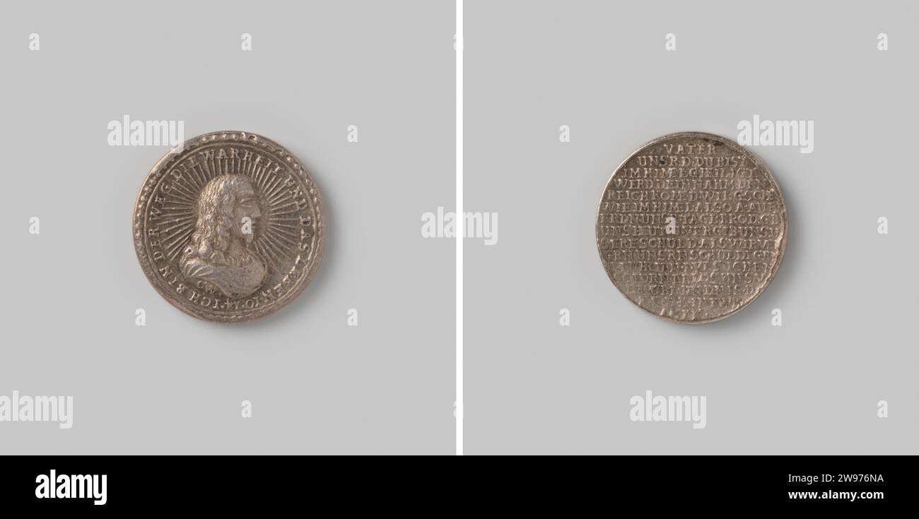 German miniature medal with our father, c. 1600 - c. 1750 history medal ...