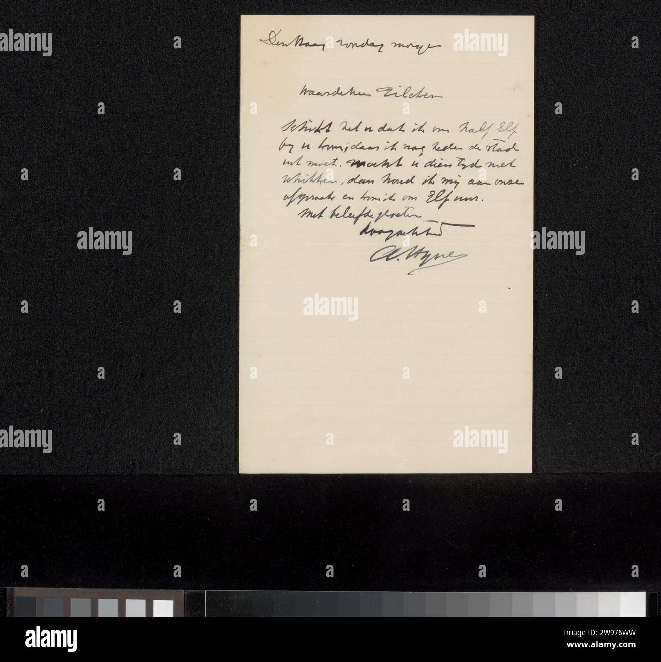 Letter to Philip Zilcken, 1876 - 1916 letter The Hague ink writing ...