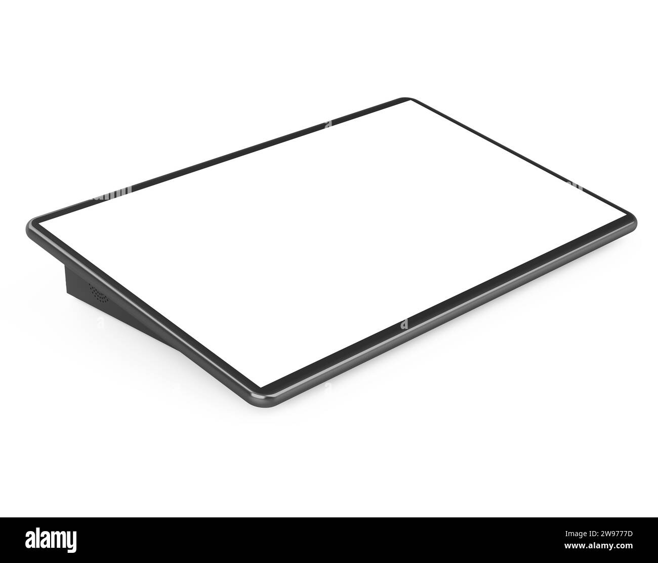 Tablet Computer Stand with Blank Screen Isolated Stock Photo - Alamy