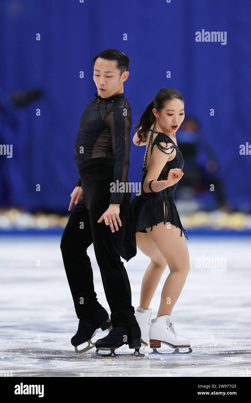Nagano, Japan. 24th Dec, 2023. Akari Kinoshita & Takahiko Tamura Figure Skating : Japan Figure ...