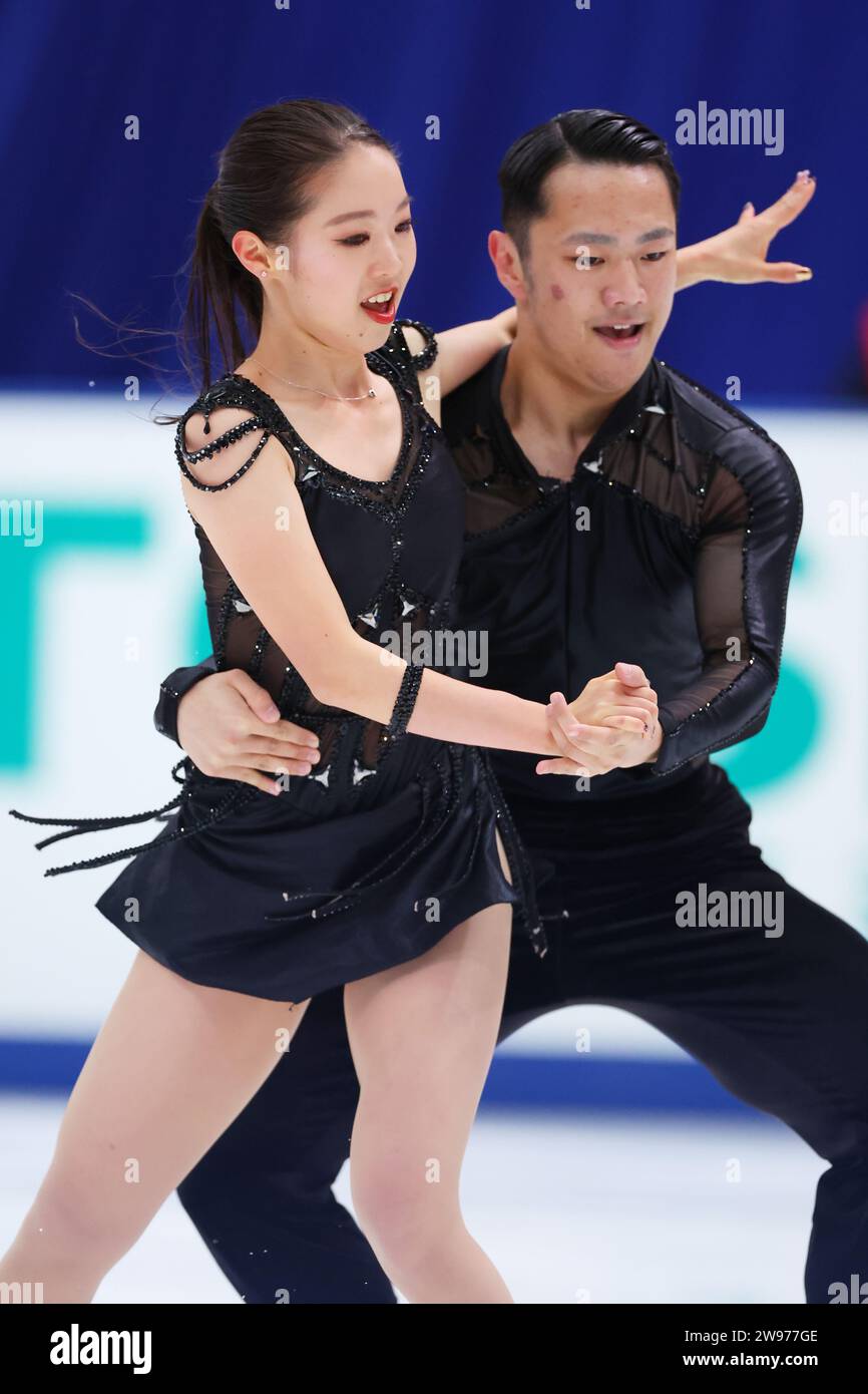 Nagano, Japan. 24th Dec, 2023. Akari Kinoshita & Takahiko Tamura Figure Skating : Japan Figure ...