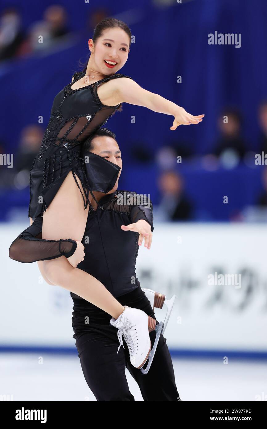 Nagano, Japan. 24th Dec, 2023. Akari Kinoshita & Takahiko Tamura Figure ...