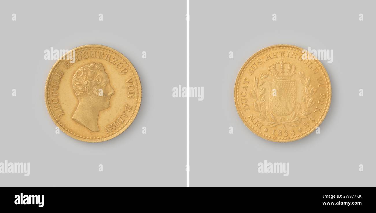 Dukaat from the Grand Duchy of Baden van Leopold, 1833 ,, 1833 coin ...