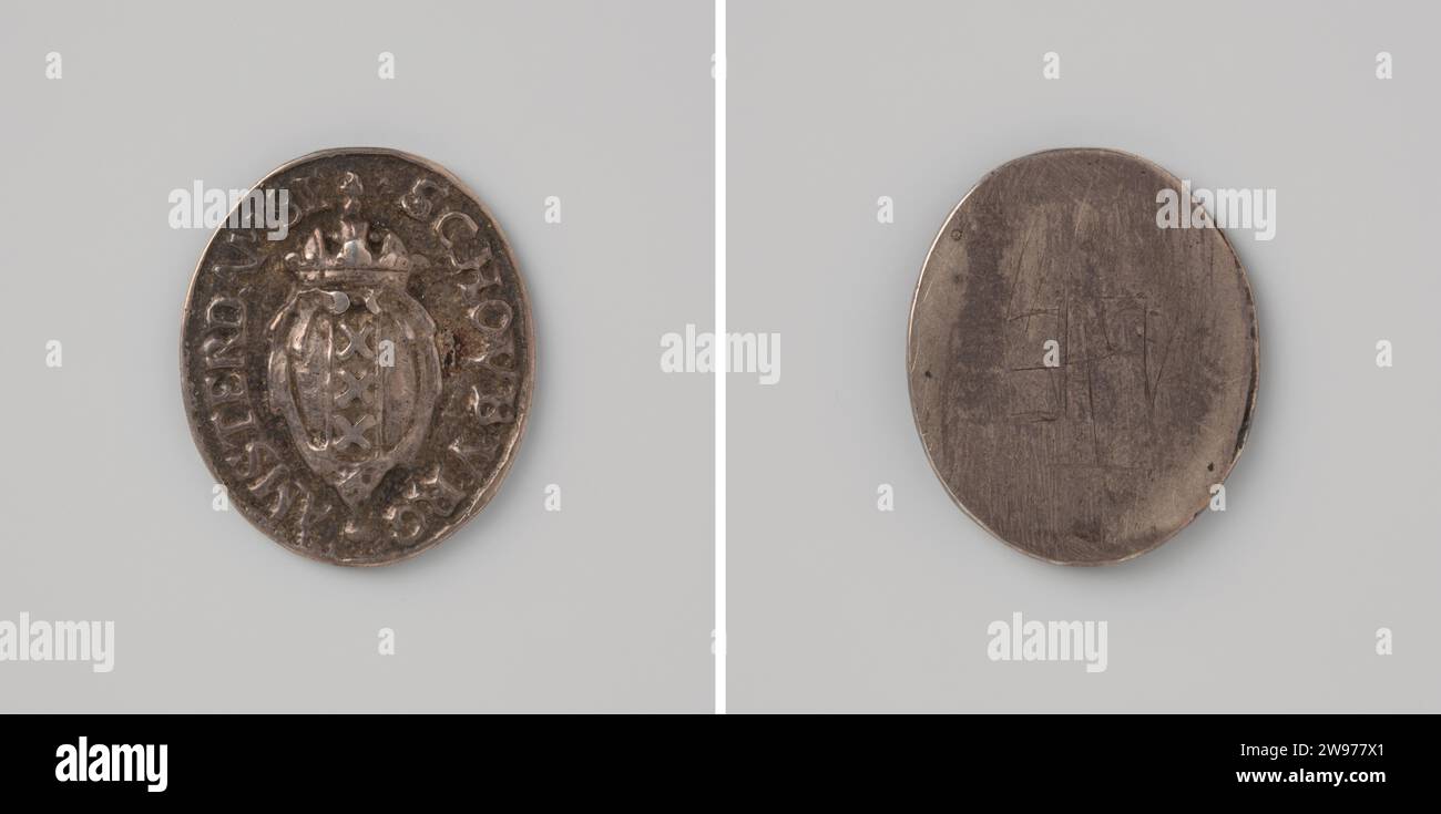 Access for the Amsterdamse Schouwburg, after 1637 history medal Ovale ...