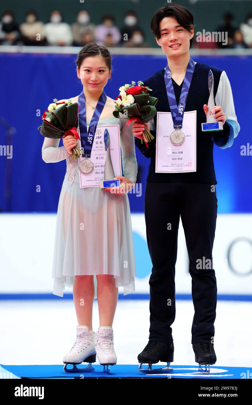 Nagano, Japan. 24th Dec, 2023. Azusa Tanaka Shingo Nishiyama Figure ...