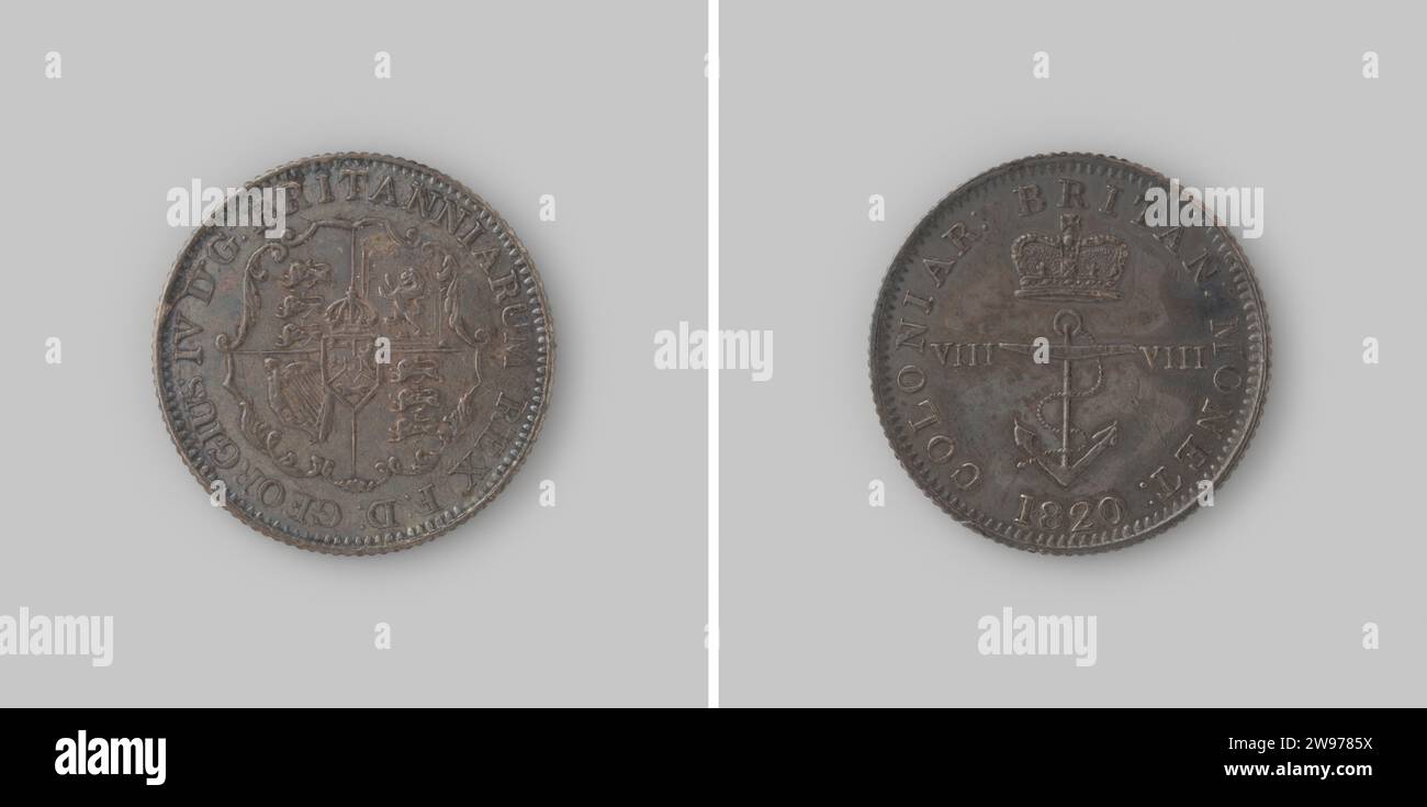 1/4 dollars for Mauritius of King George IV, 1820 ,, 1820 coin Silver ...