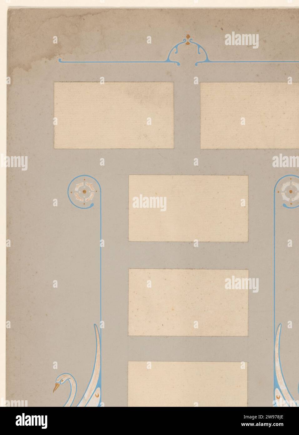 Blanco Signature Leaf with Swans, Reinier Willem Petrus de Vries (1874 ...