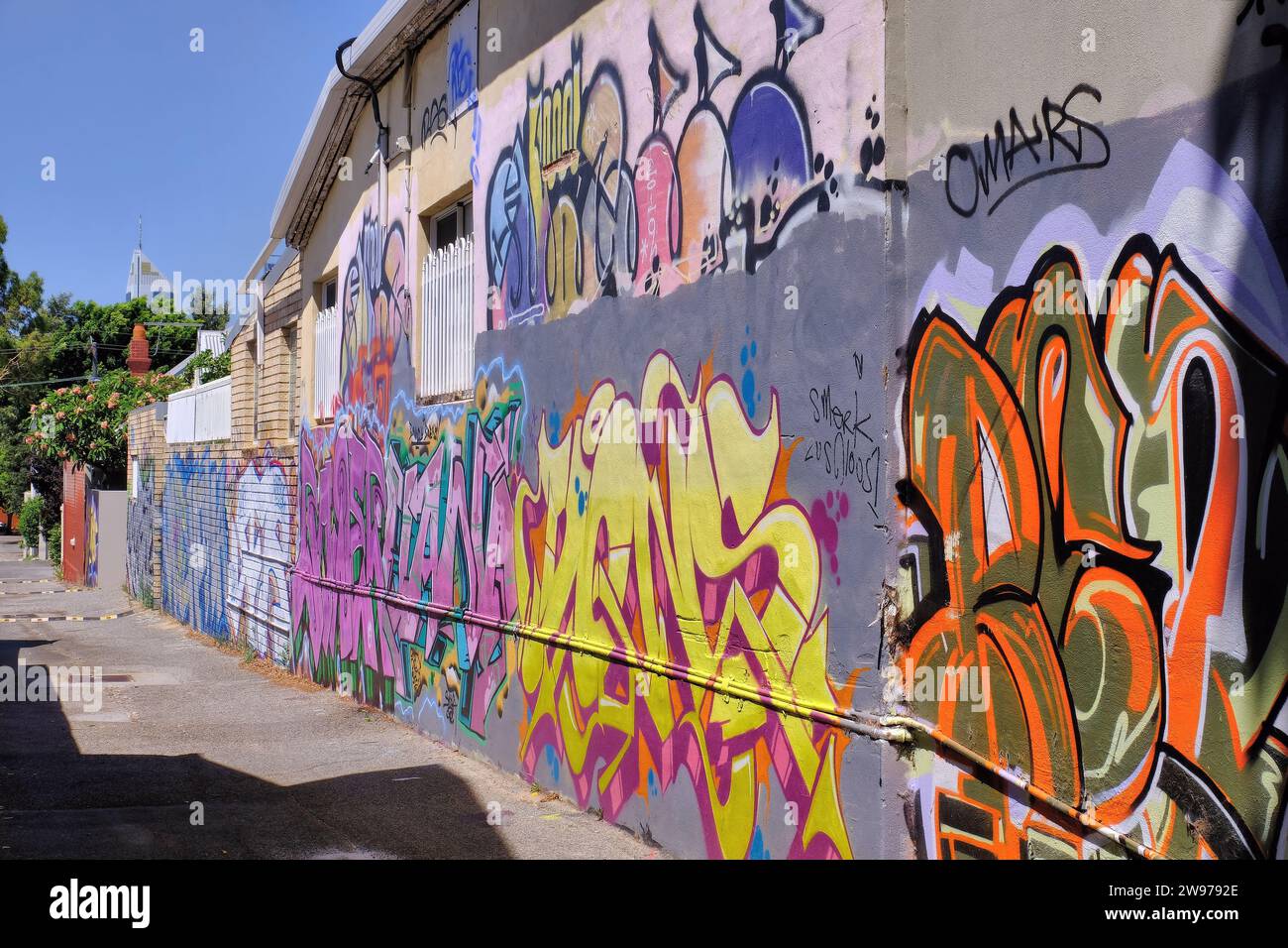 Perth: Street art along Mereny Lane, Highgate, Perth, Western Australia ...