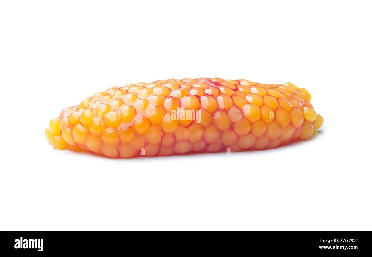 Fresh orange caviar fish roe or sea fish roe is isolated on white ...