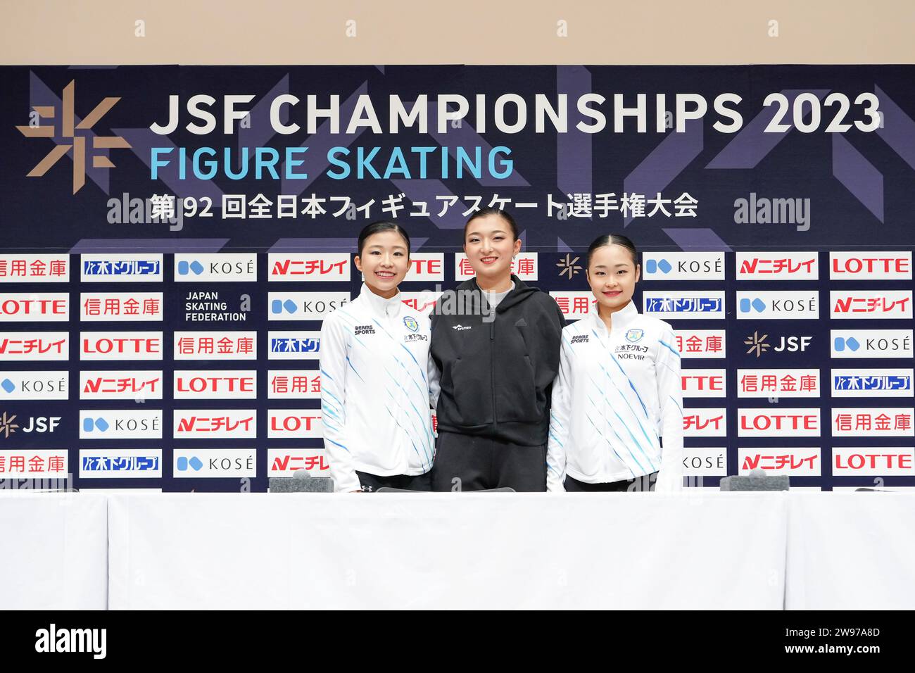 (L-R) Mone Chiba, Kaori Sakamoto, Mao Shimada, DECEMBER 24, 2023 ...