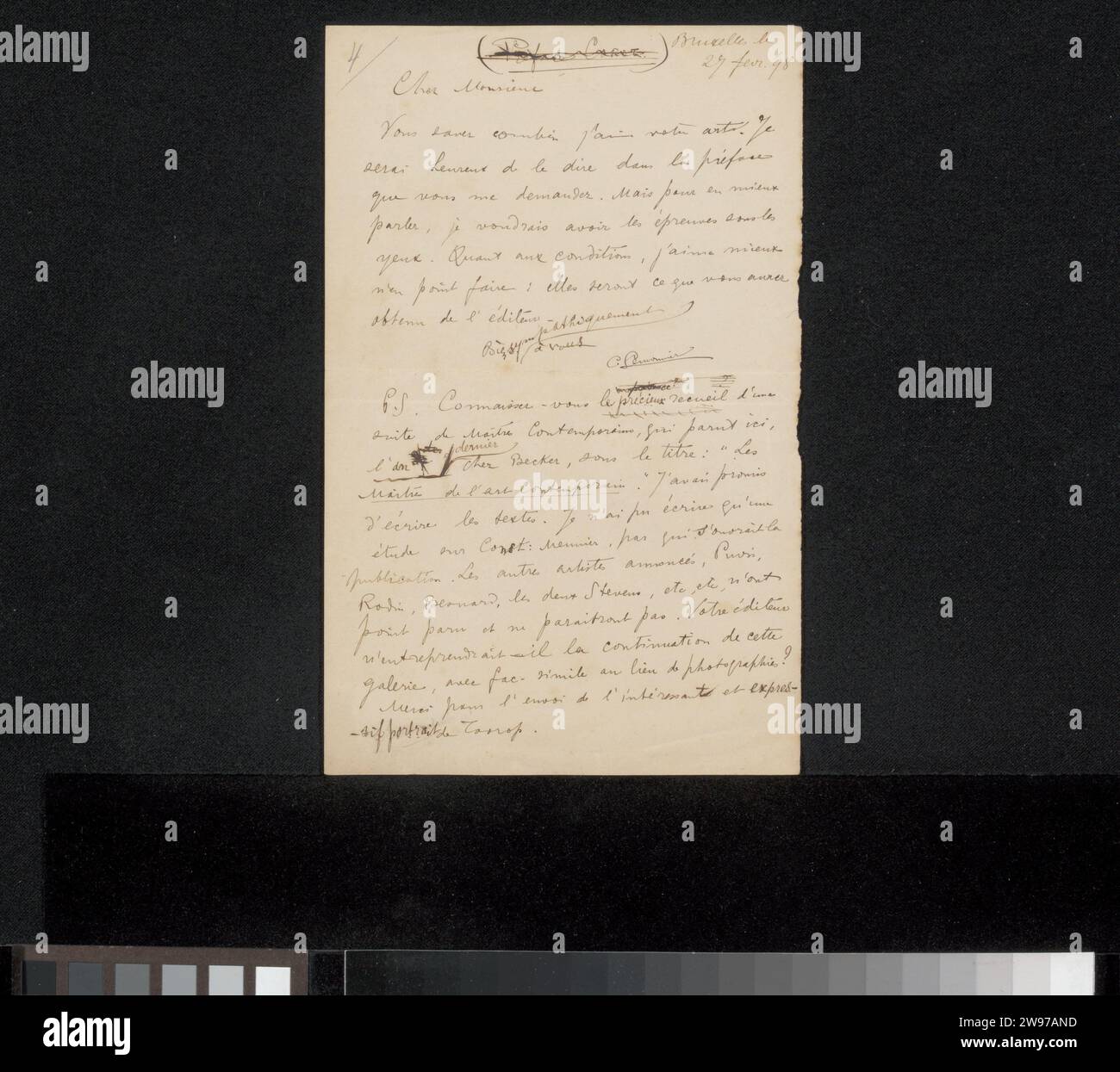 Transcription of a letter to Philip Zilcken, Philip Zilcken, After ...