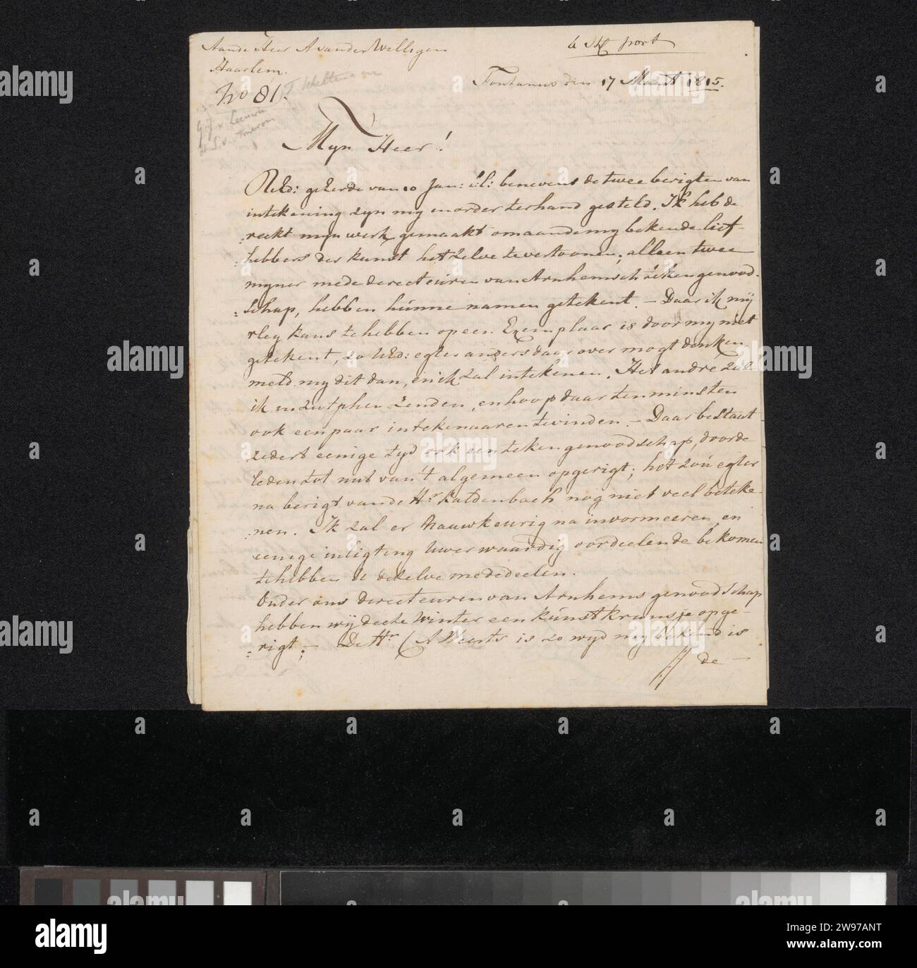 Letters to Adriaan van der Willigen, Taco Scheltema (I), 1815 - 1817 ...