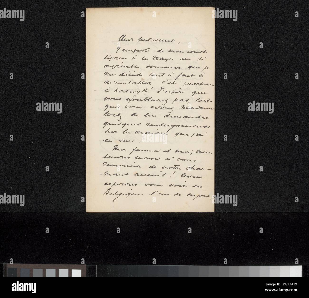 Letter to Philip Zilcken, 1876 - 1922 letter paper. ink writing ...