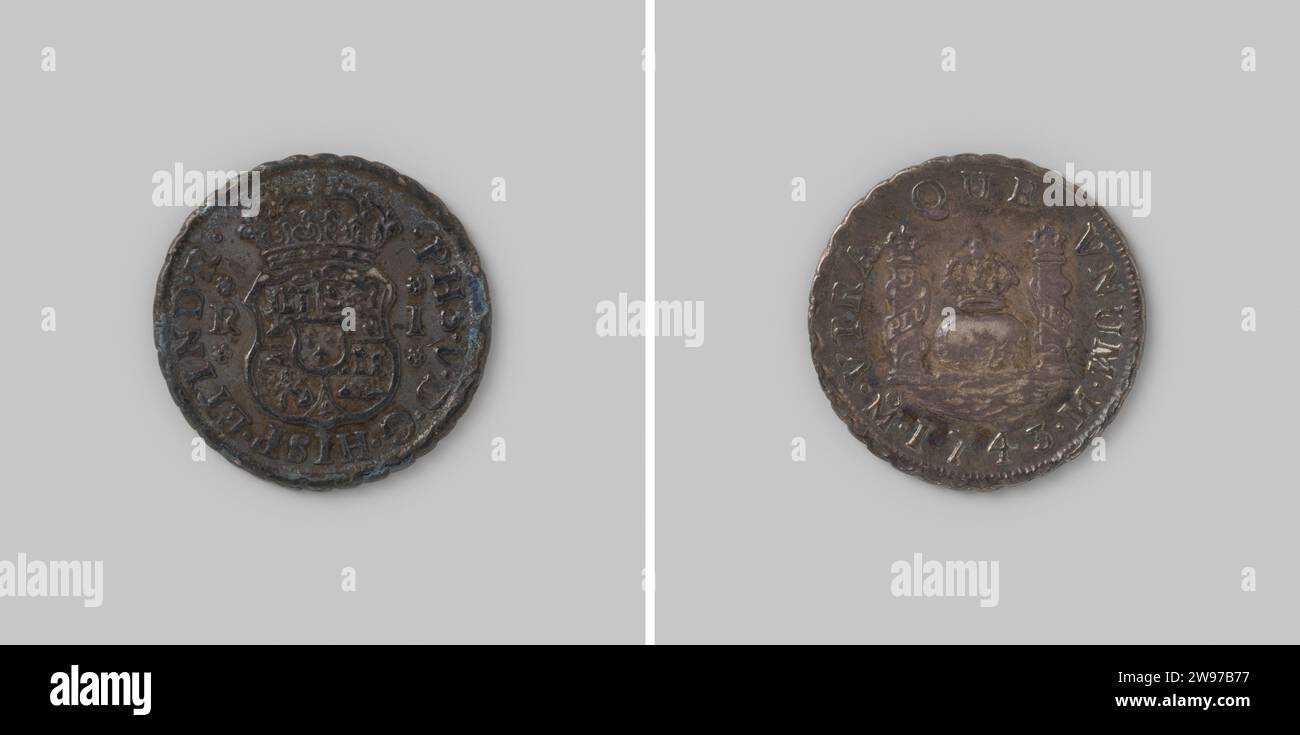 Reaal from Mexico of King Philips V, 1743 ,, 1743 coin Silver coin ...