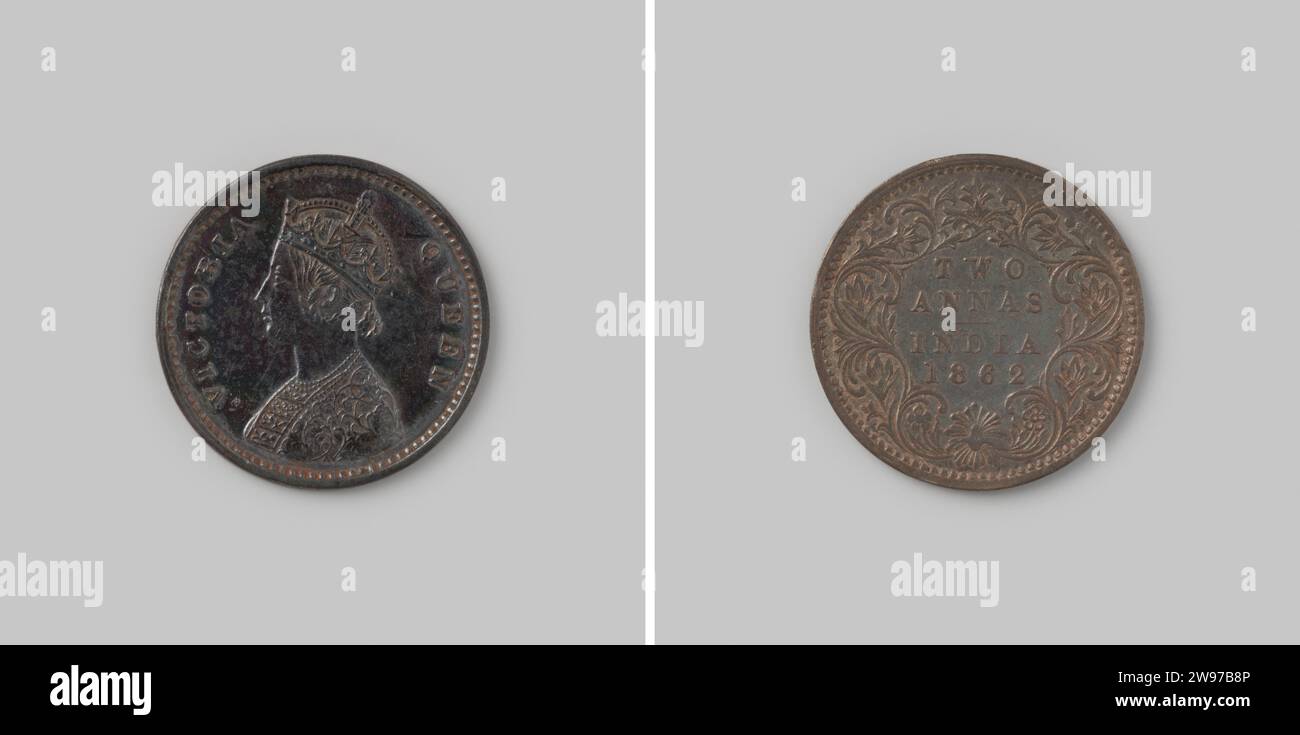 2 Annas from India of Queen Victoria, 1862 ,, 1862 - 1869 coin Silver ...