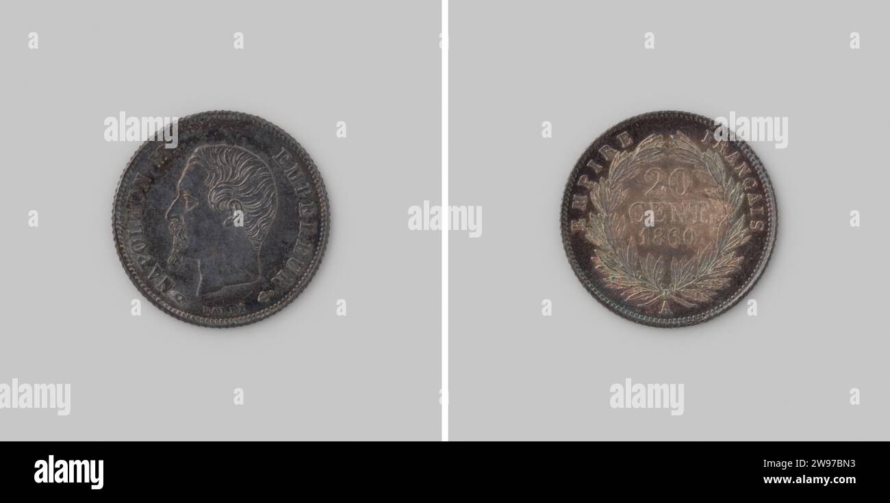 20 centimes from the empire of France of Napoleon III, 1860 ,, 1859 ...