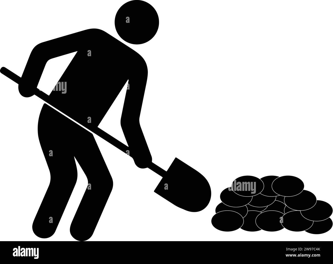 worker working icon | Workman sign | Labor working sign Stock Vector ...