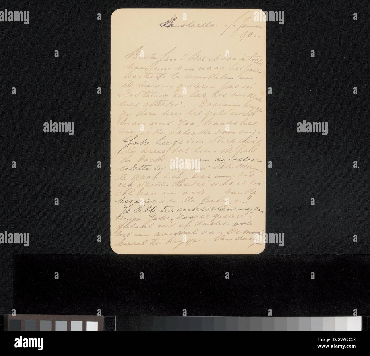 Letter to Jan Veth, Jacoba Cornelia Jolles-Singels, 1890 letter ...