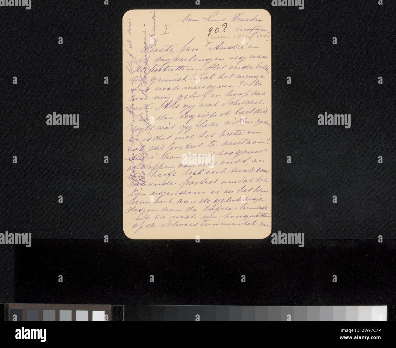 Letter to Jan Veth, Jacoba Cornelia Jolles-Singels, 1890 letter paper ...