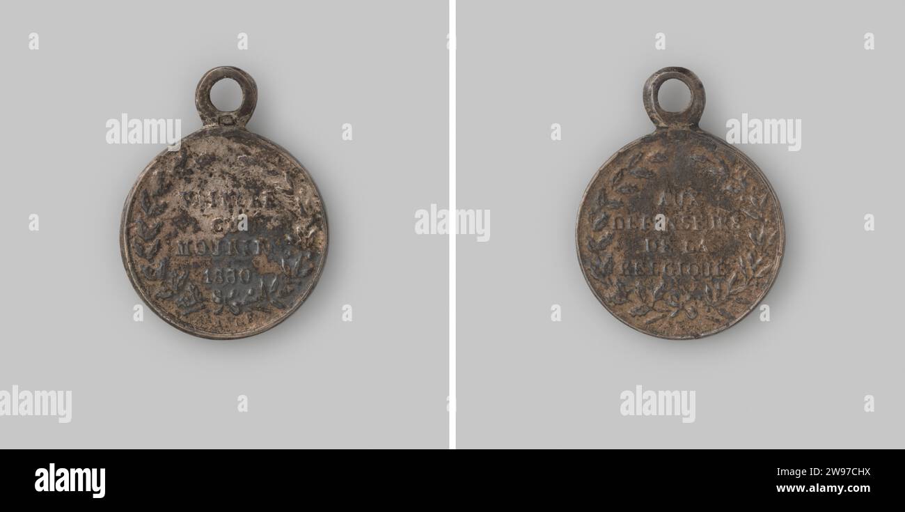 Brussels uprising 1830 ,, 1830 history medal Iron medal with bearing ...