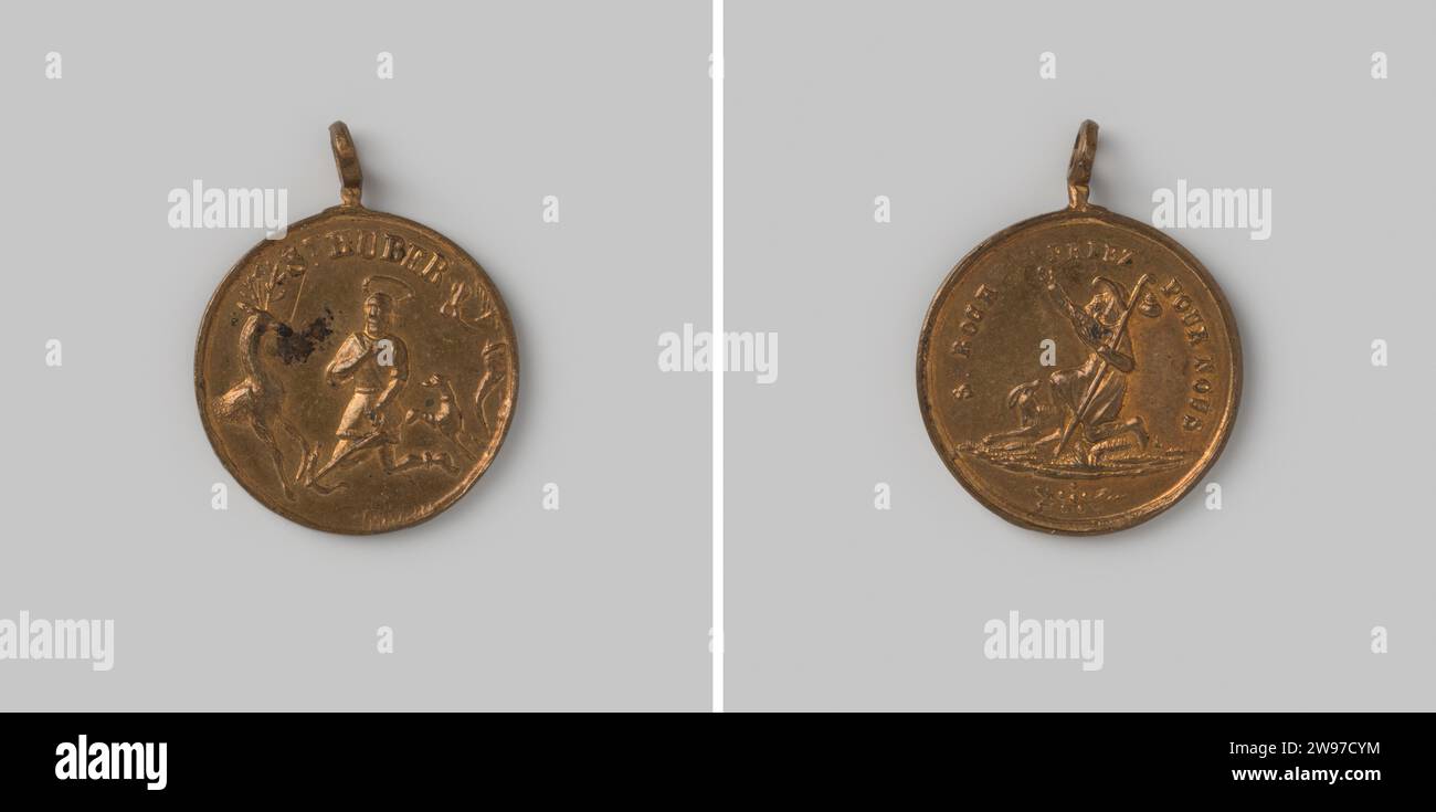 Religious carrying sign with STT Hubertus and Rochus ,, c. 1750 - c ...