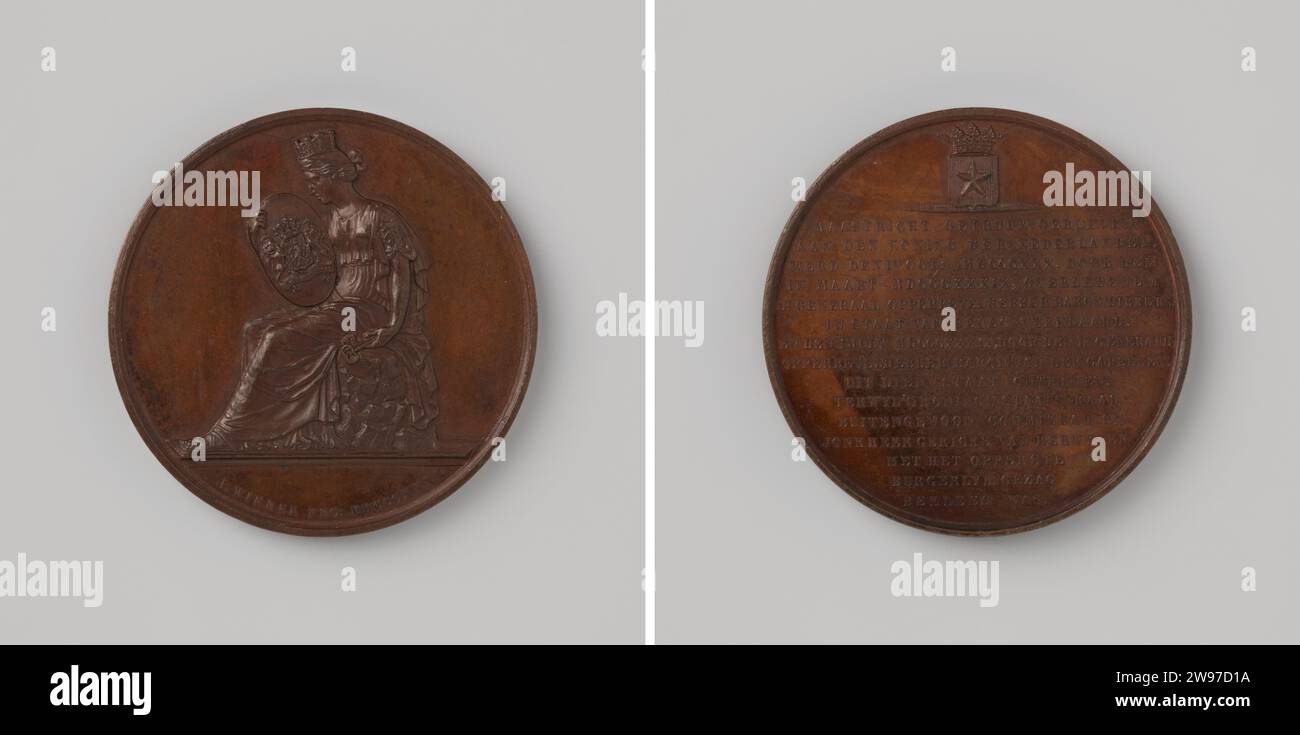 Exciting the state of siege of Maastricht 1839, Jacob Wiener, 1839 ...