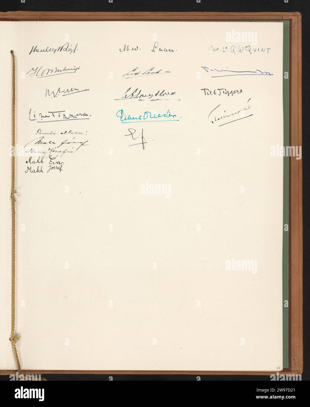 Leaf with signatures, various manufacturers, 1949 text sheet Leaf (half ...