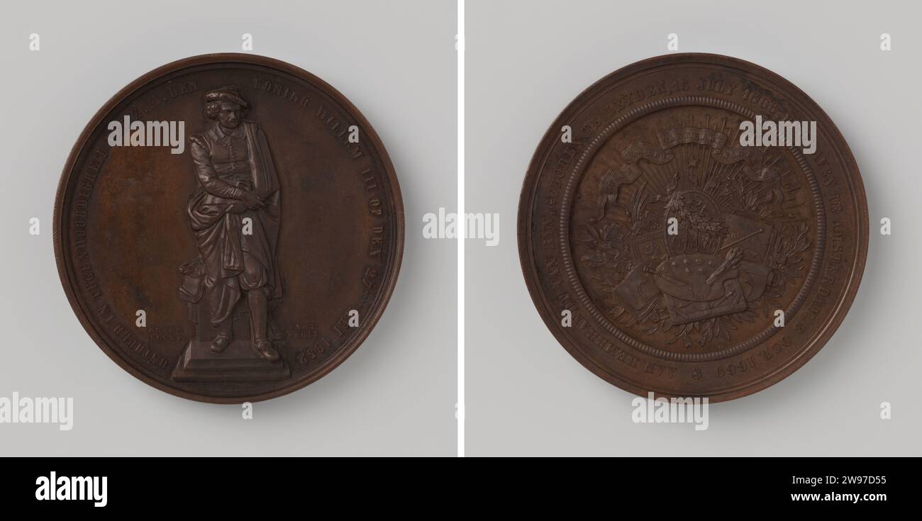 Unveiling of the statue of Rembrandt van Rijn in Amsterdam 1852, Hart ...